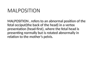 Malpresentation and malposition PowerPoint presentation | PPT