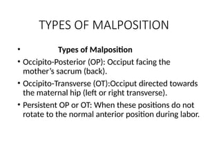 Malpresentation and malposition PowerPoint presentation | PPT