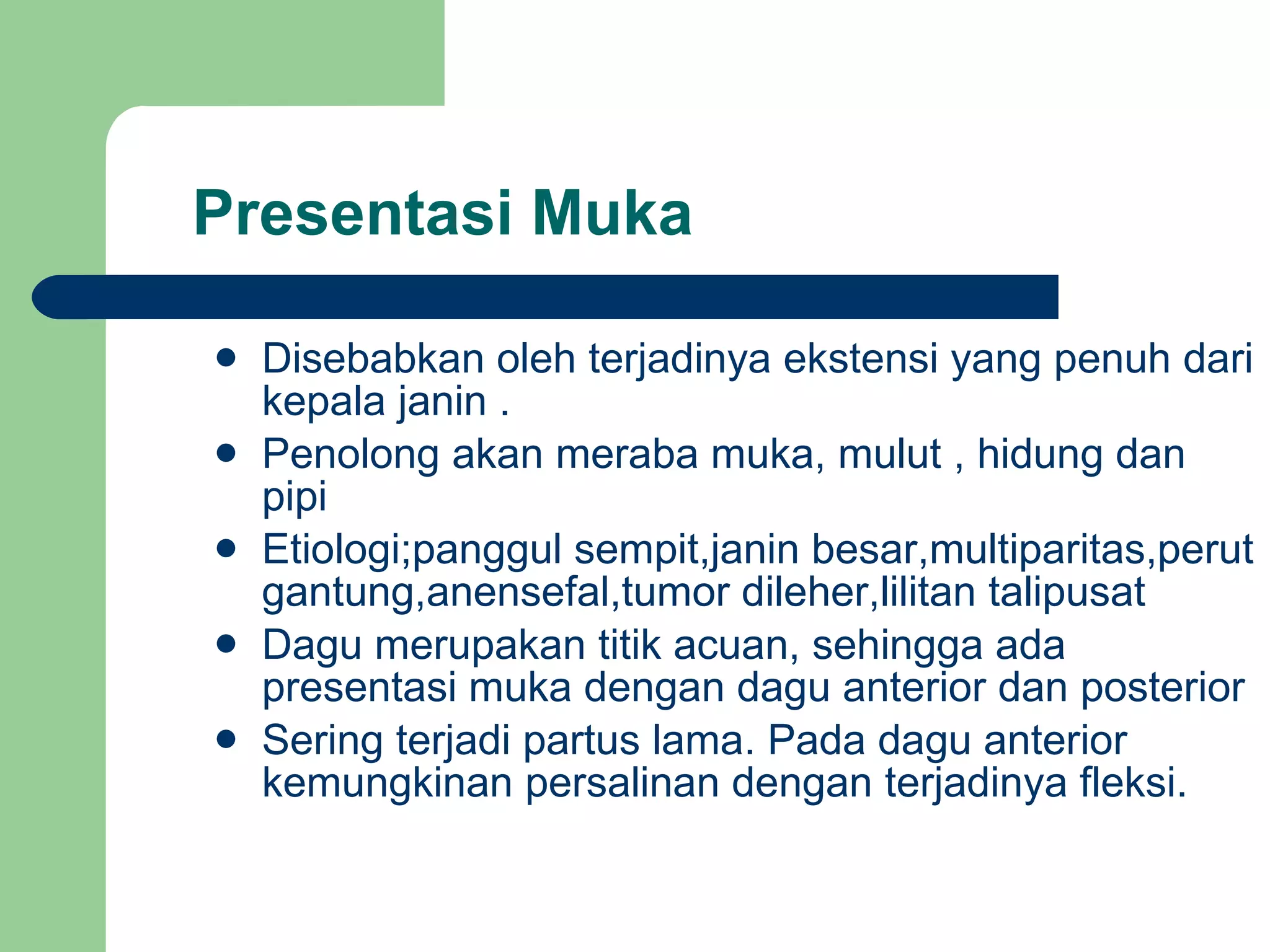 Malpresentasi dan malposisi | PPT