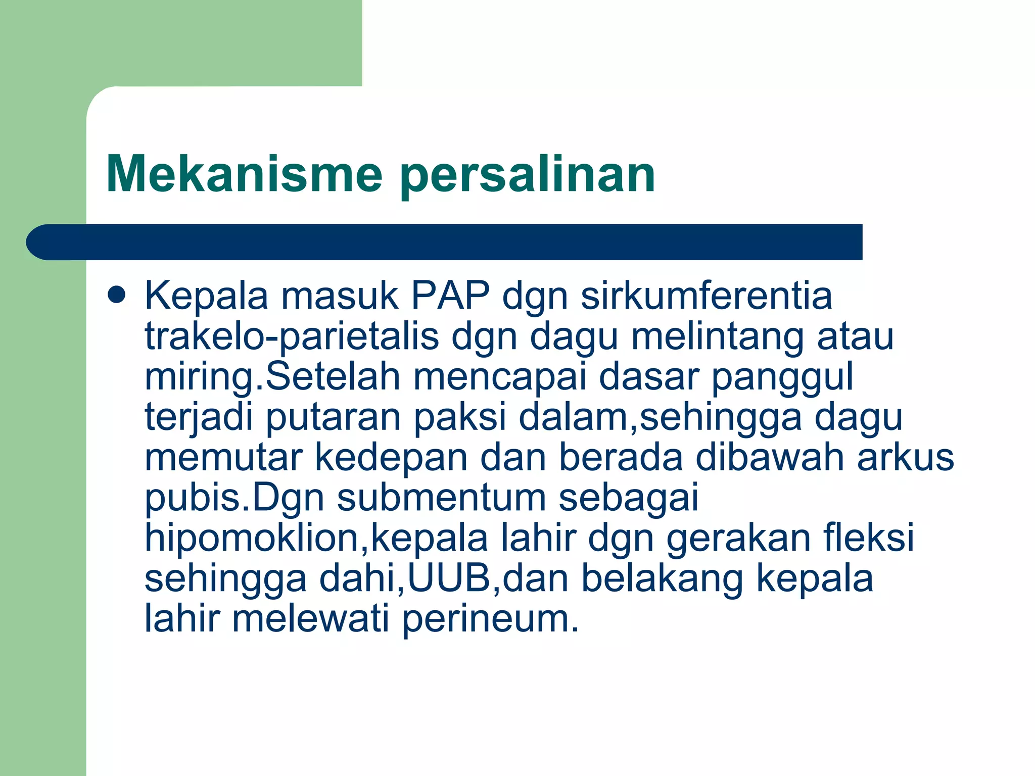 Malpresentasi dan malposisi | PPT