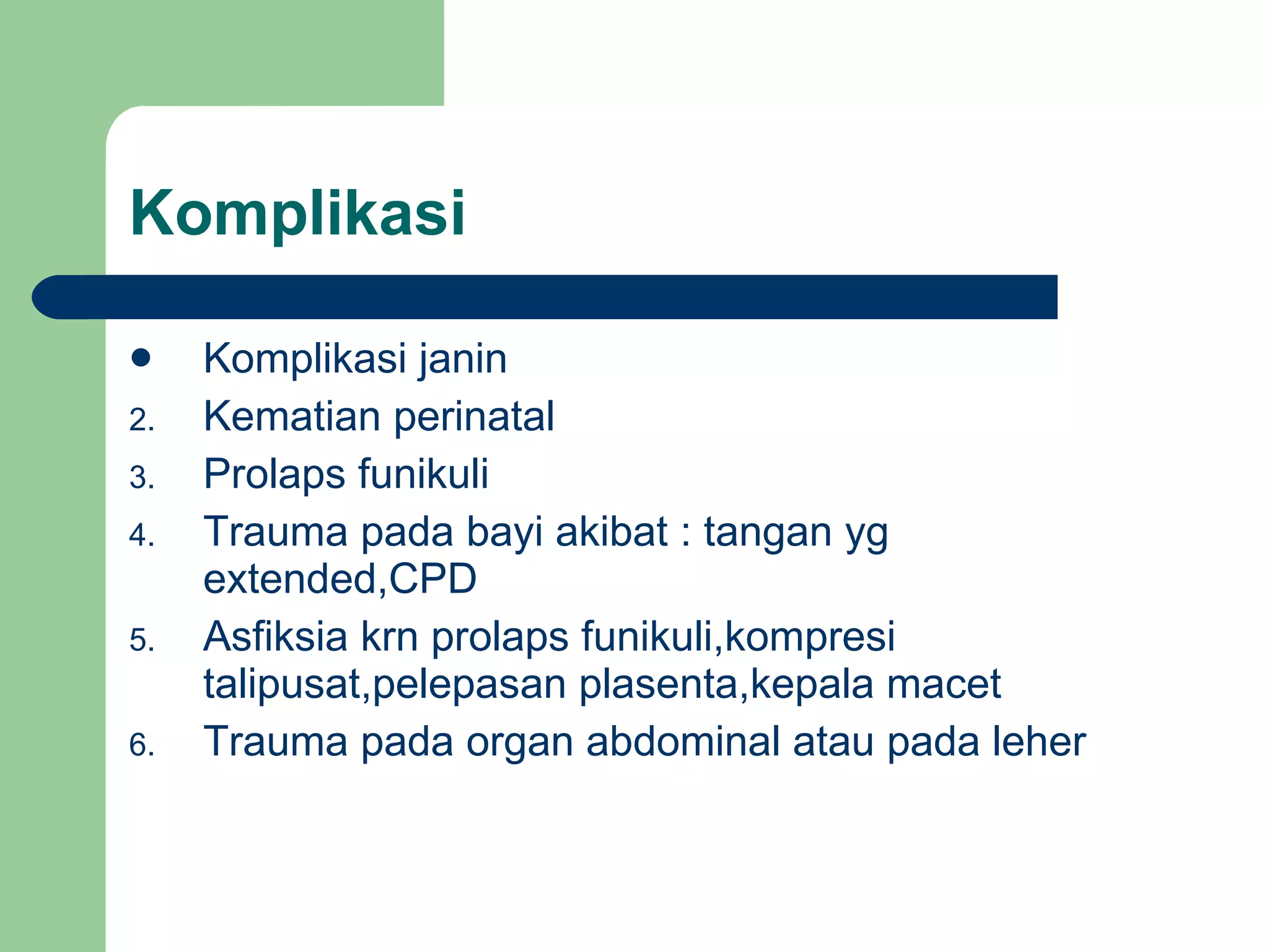 Malpresentasi dan malposisi | PPT