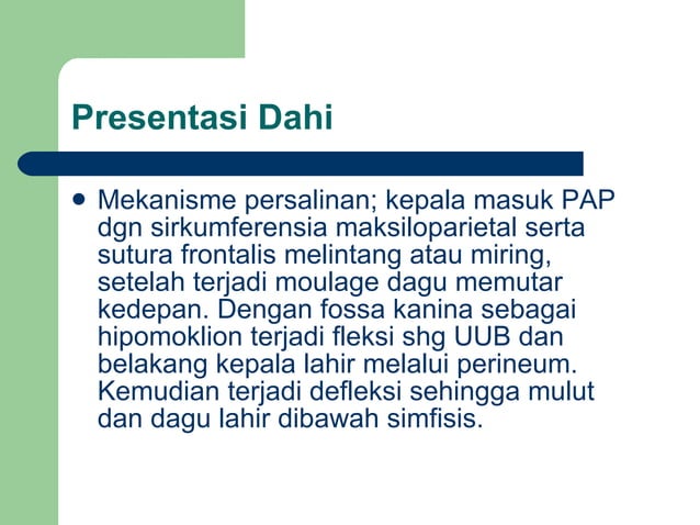 Malpresentasi dan malposisi | PPT