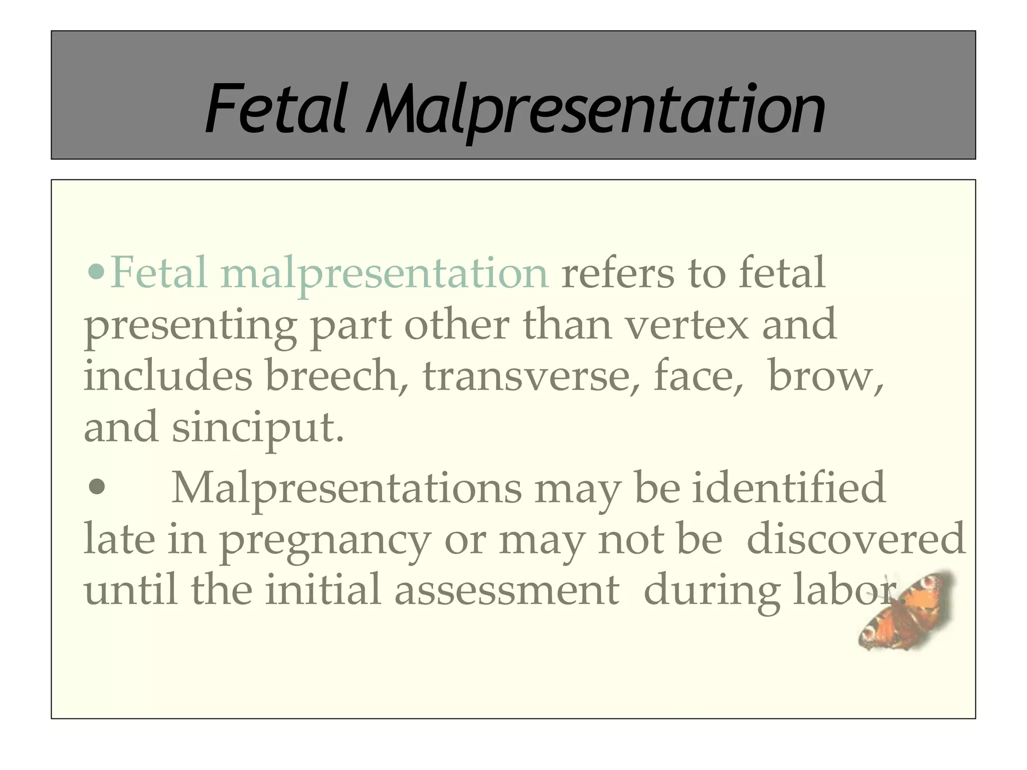 malpresentations | PPTX