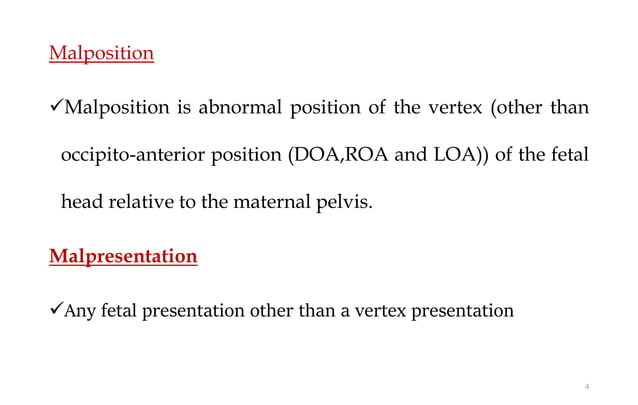 MALPRESENTATION AND MALPOnnnnnSITION.ppt