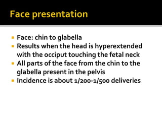 malpresentationfacebrow-170507205628.pptx | Pregnancy | Reproductive Health