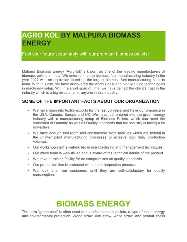 malpura biomass | DOCX