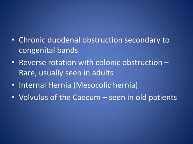 Malrotation of gut | PPTX | Digestive Disorders | Diseases and Conditions