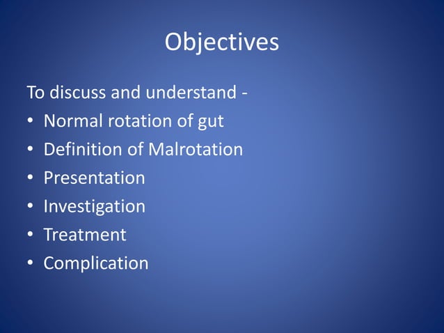 Malrotation of gut | PPTX | Digestive Disorders | Diseases and Conditions