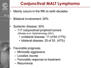 Conjunctival MALT Lymphoma | PPT