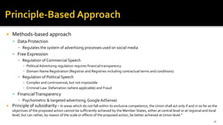 "A principle based approach to regulating fake news" | PPT