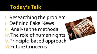 "A principle based approach to regulating fake news" | PPT