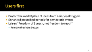 "A principle based approach to regulating fake news" | PPT