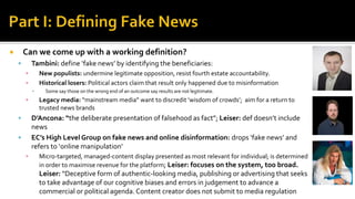 "A principle based approach to regulating fake news" | PPT