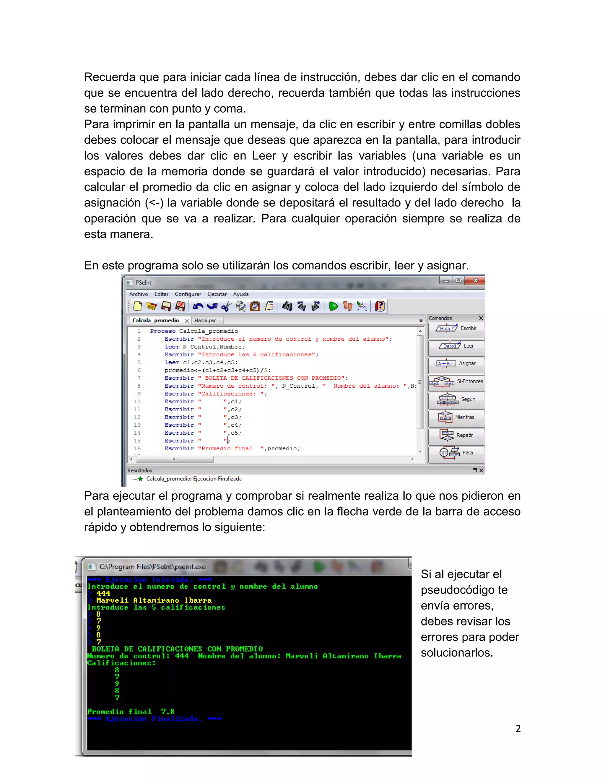 M altamirano ejercicios+practicos+con+el+uso+de+pse_int | PDF ...