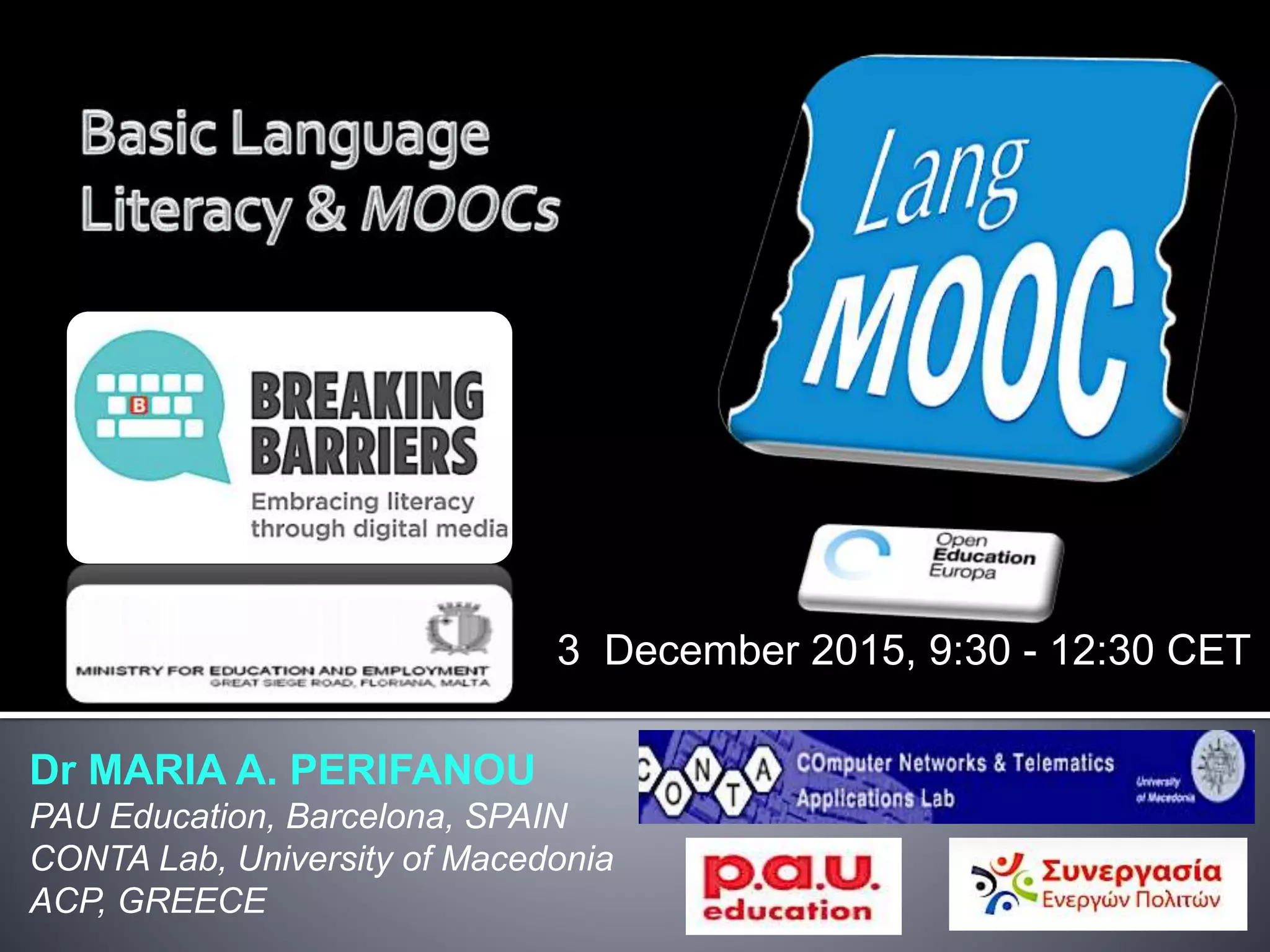 Language Literacy & MOOCs | PPT