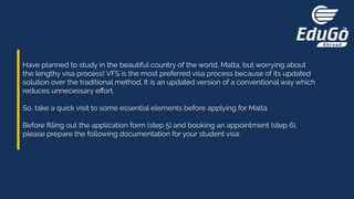 Malta VFS Checklist By Edugo Abroad | PPT