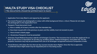 Malta VFS Checklist By Edugo Abroad | PPT