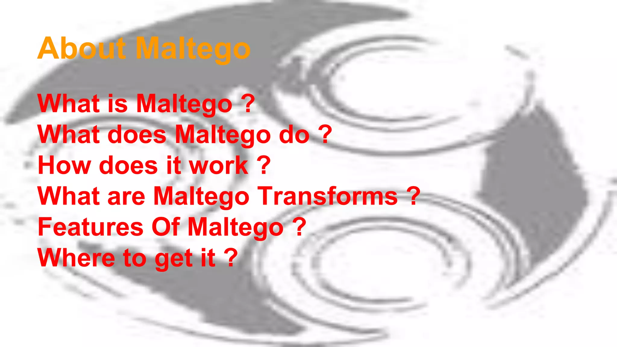 OSINT Tool - Reconnaissance with Maltego | PPTX