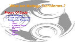 OSINT Tool - Reconnaissance with Maltego | PPTX