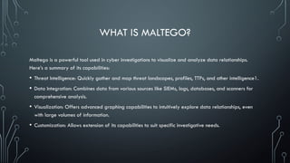 maltego ppt.pptx maltego ppt is based on cyber security | PPTX