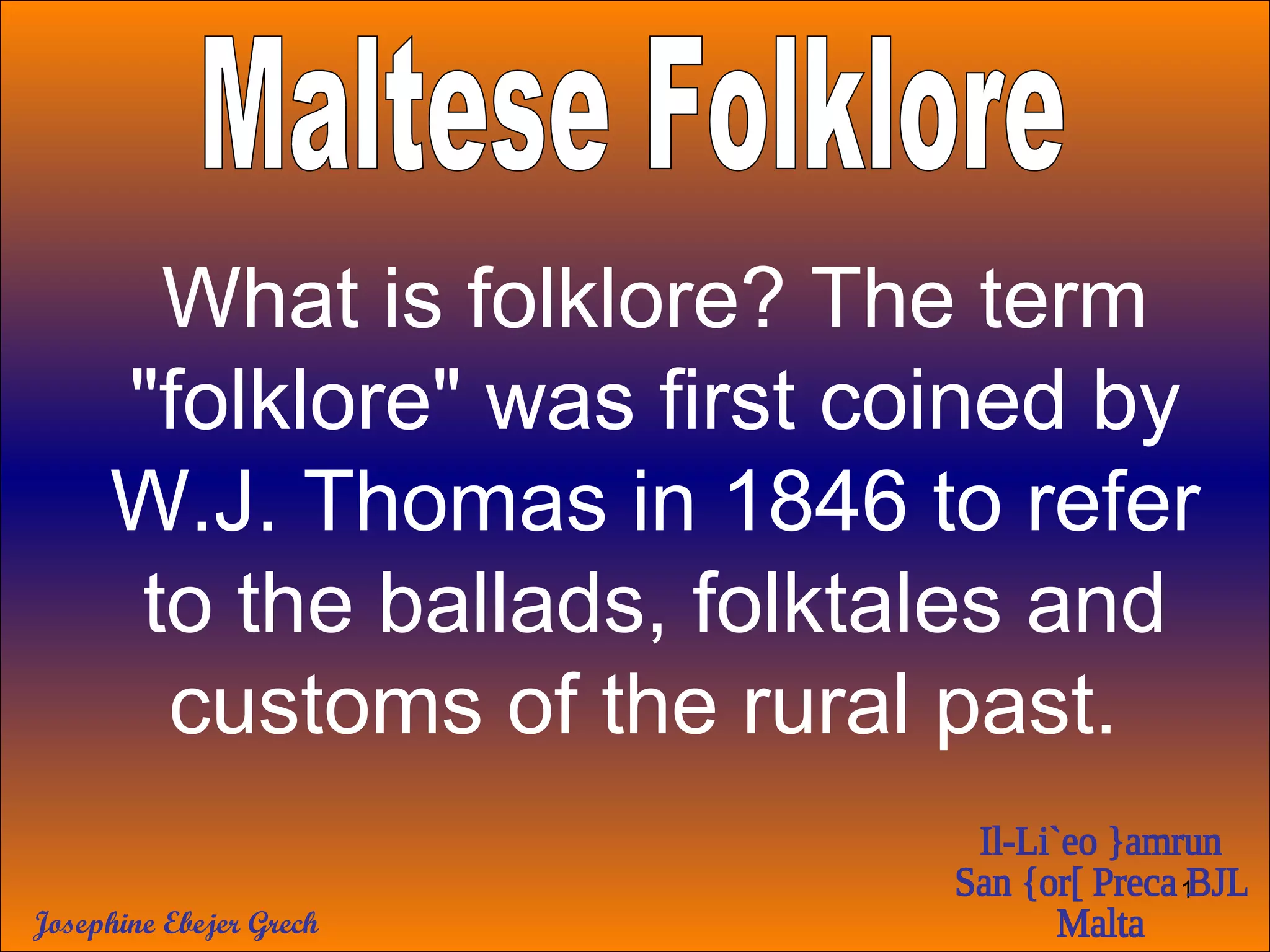 Maltese Folklore | PPT