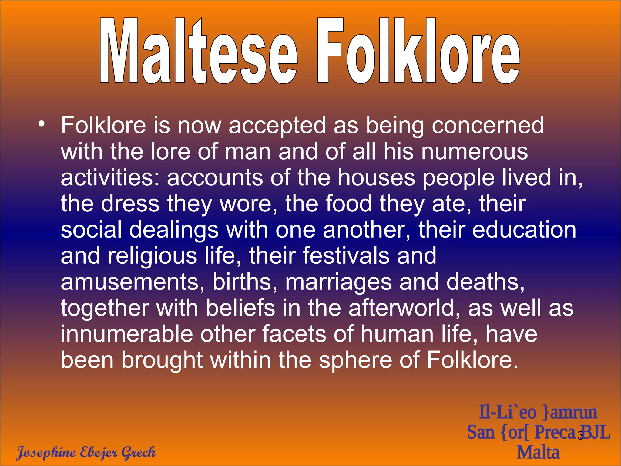 Maltese Folklore | PPT