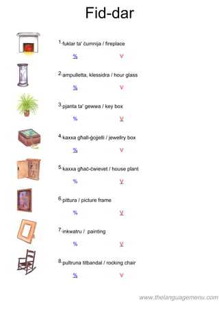 Maltese material package in the house fid-dar | PDF