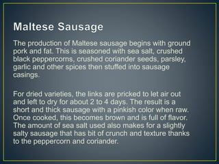 Maltese original foods | PPTX