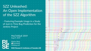 SZZ Unleashed: An Open Implementation of the SZZ Algorithm | PDF