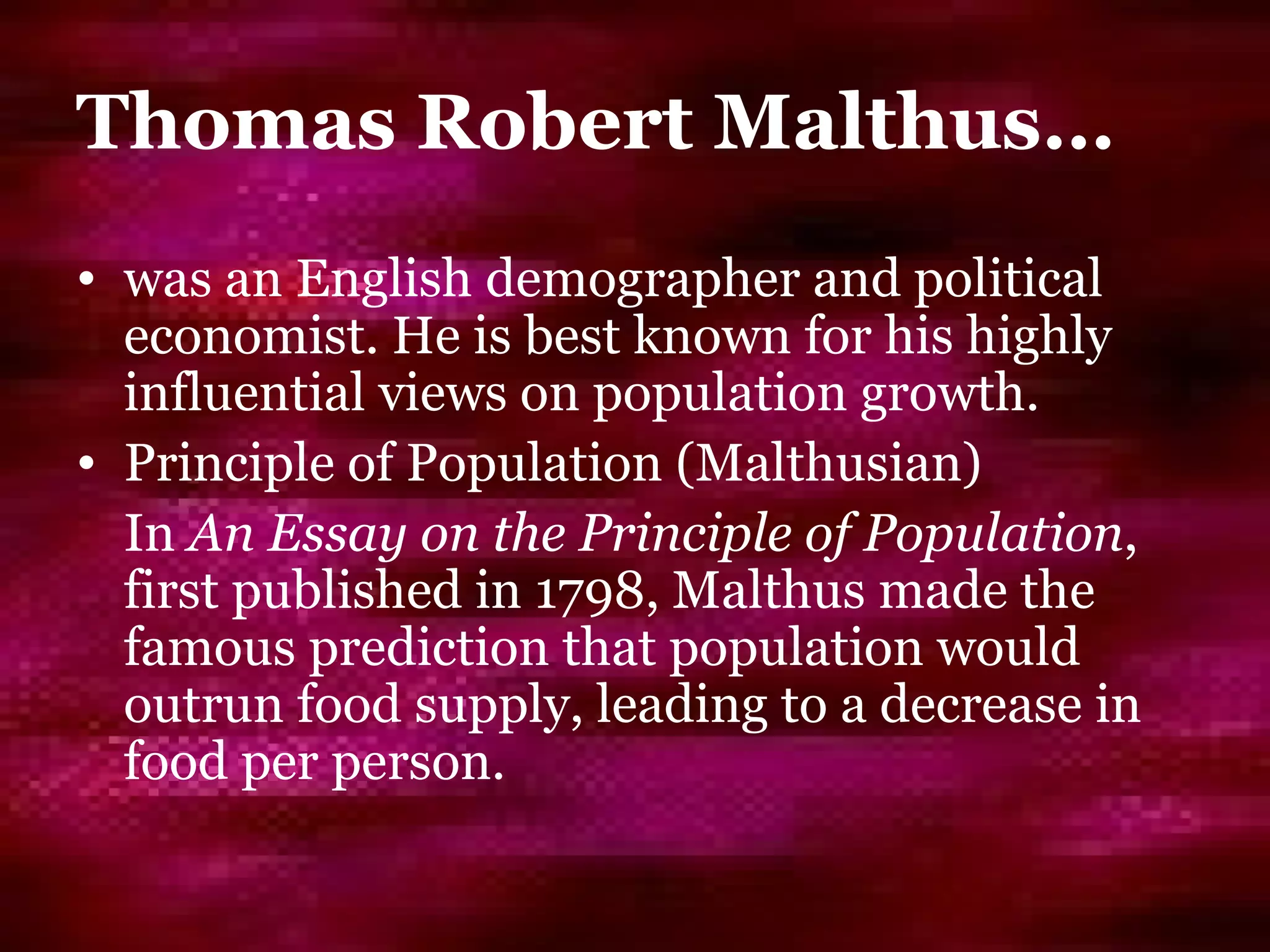 Malthusian lesson 11 | PPT