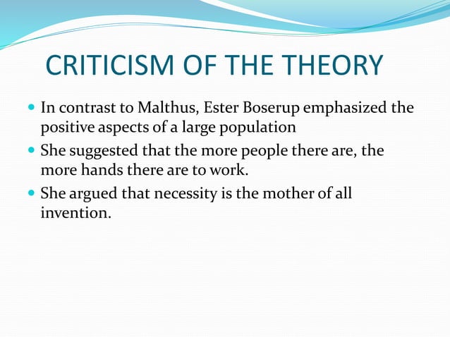 Malthusian theory and_its_criticisms | PPTX | Economy | Business and ...