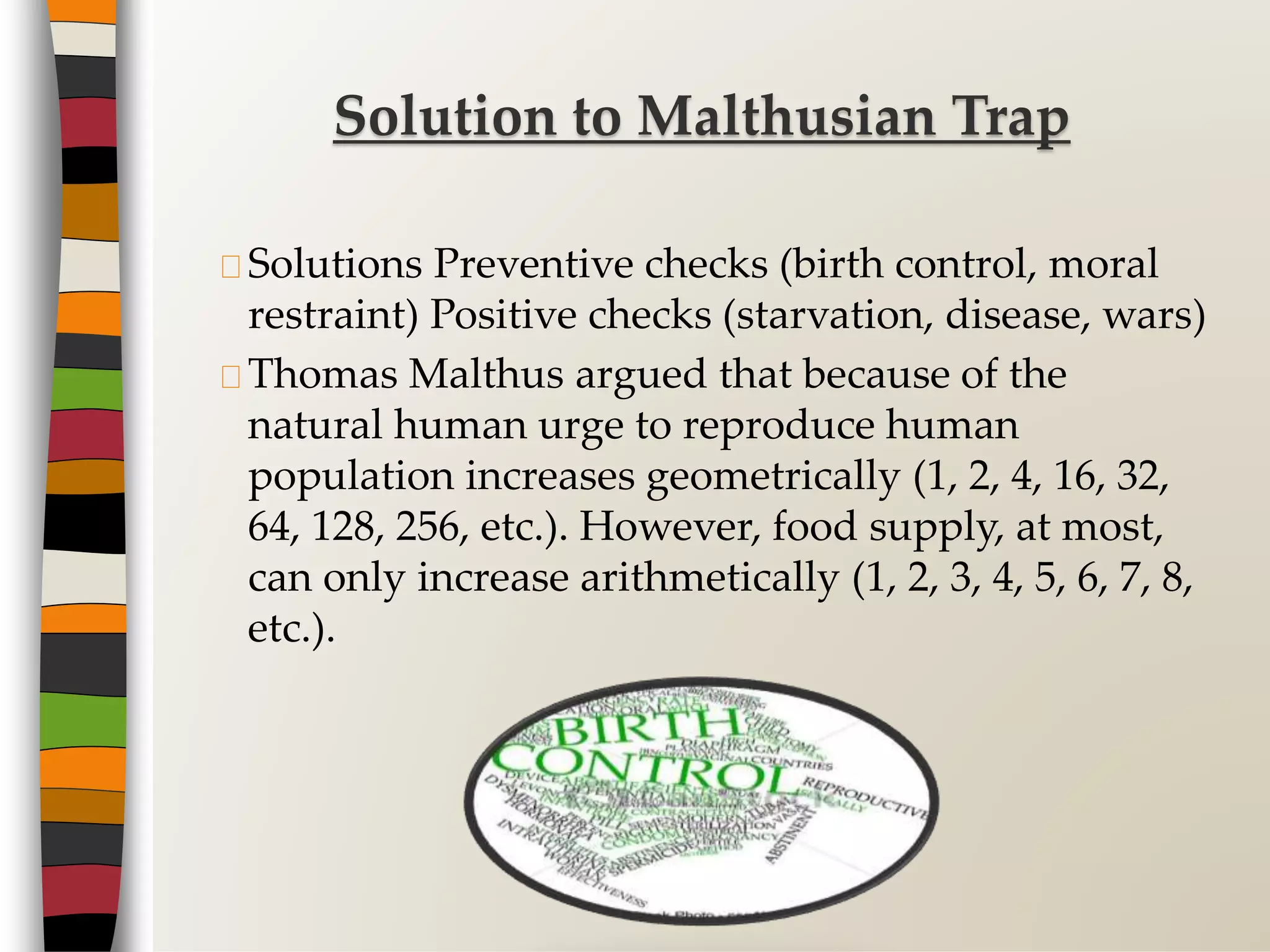 Malthusian theory of population | PPTX