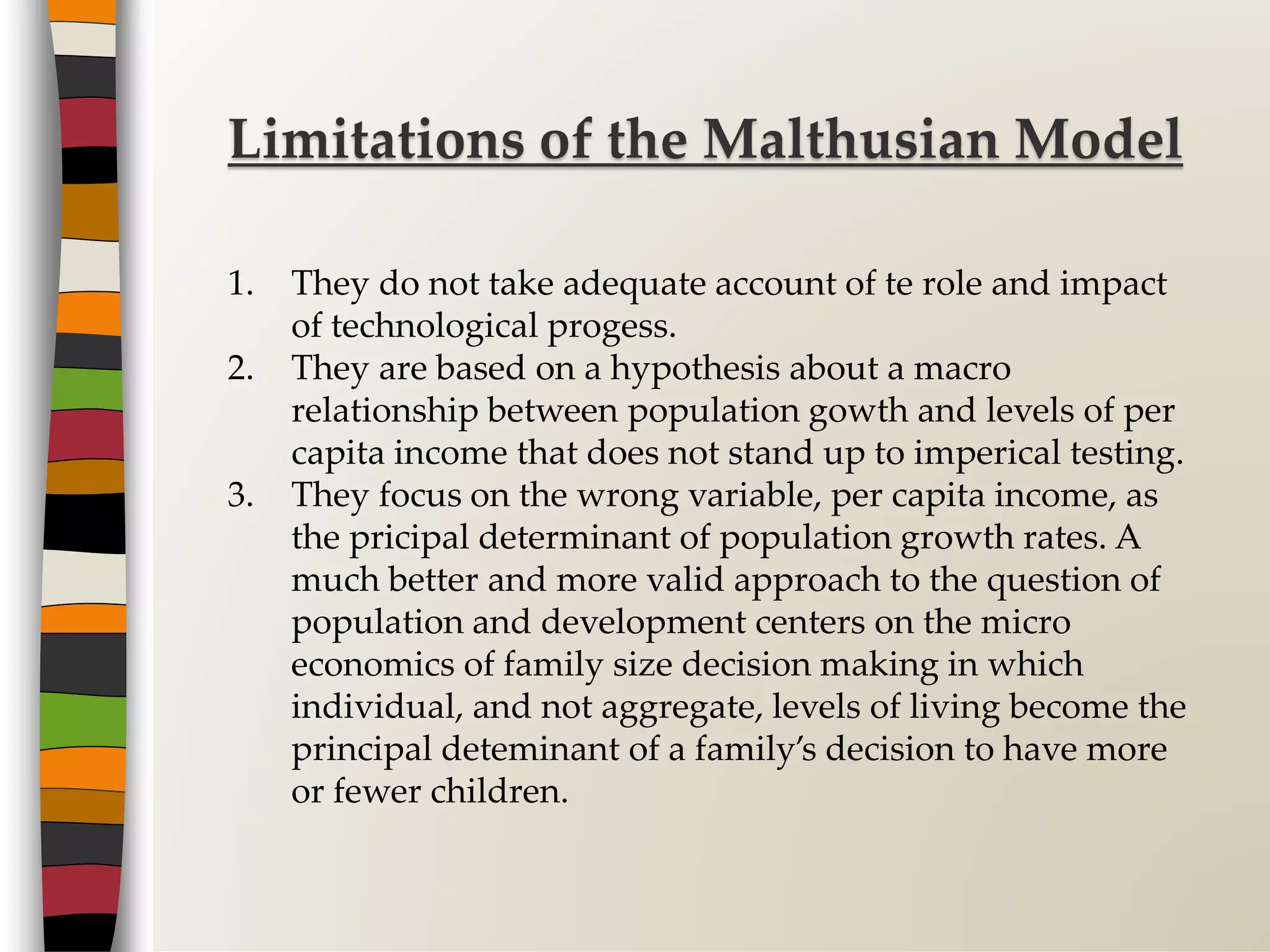 Malthusian theory of population | PPTX
