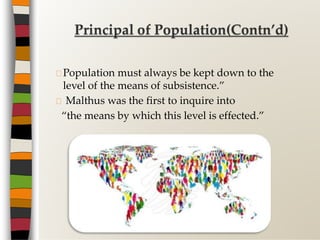 Malthusian theory of population | PPTX