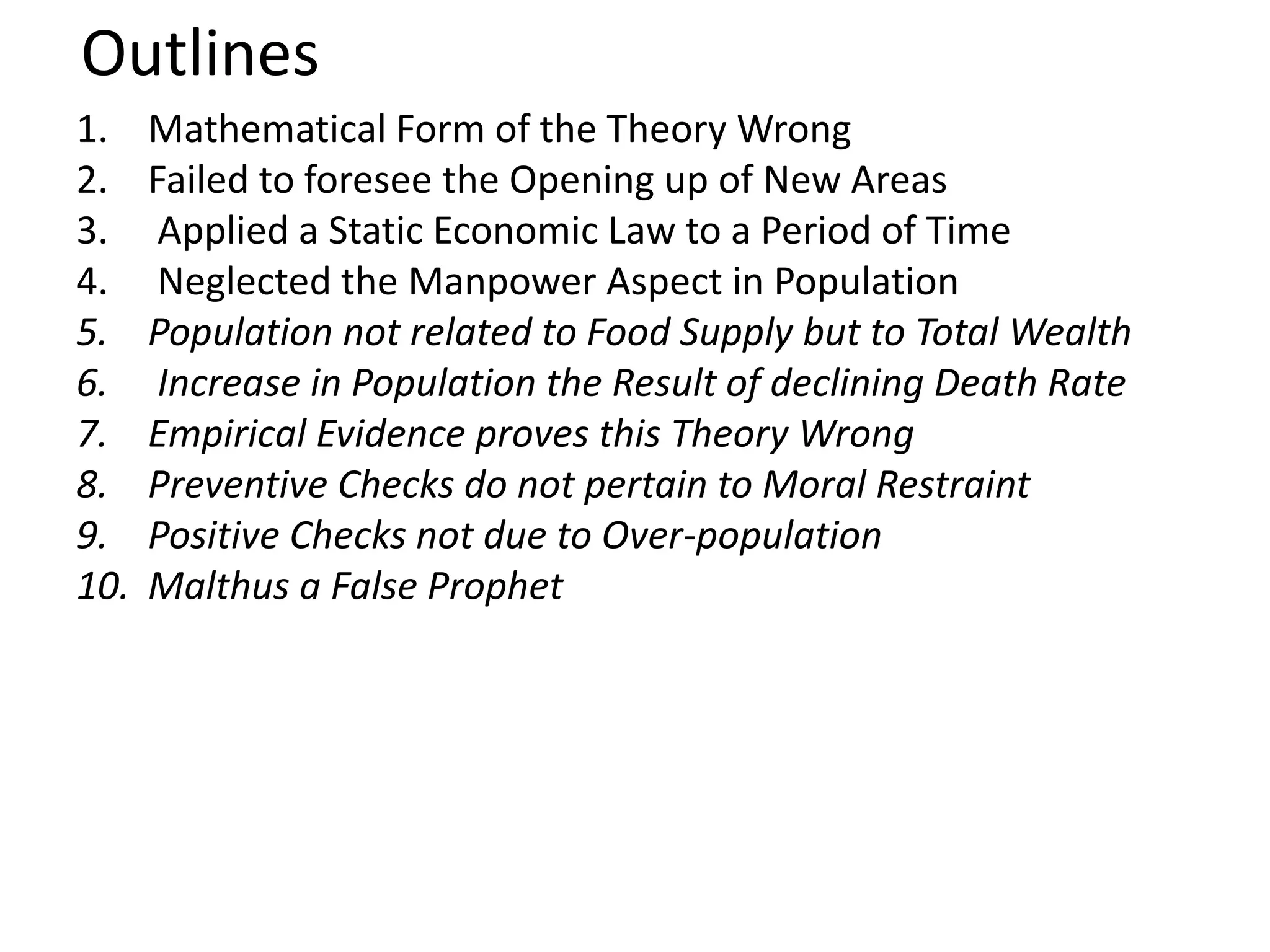 Malthus ppt | PPTX