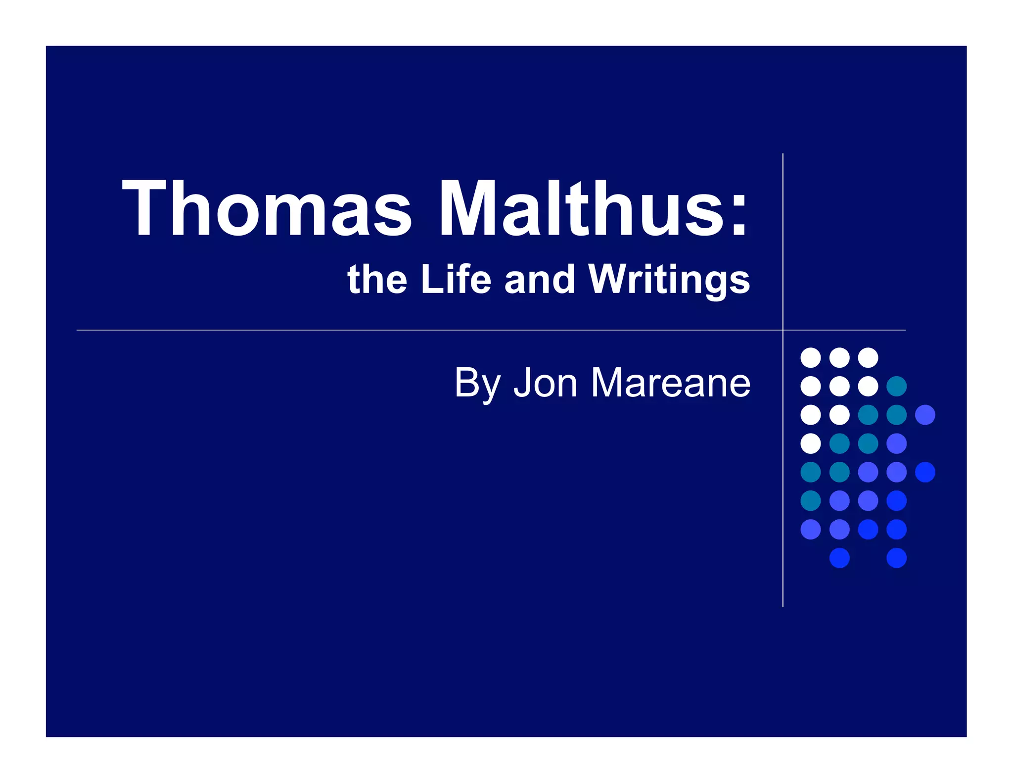 Malthus Presentationpeedeeeff | PPT