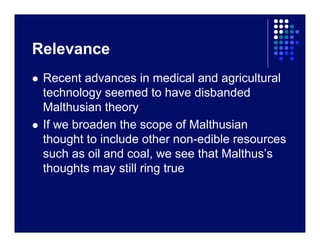 Malthus Presentationpeedeeeff | PPT