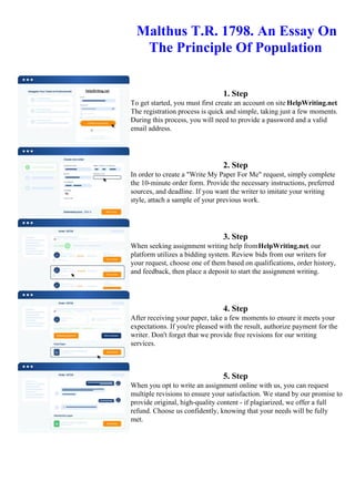 Malthus T.R. 1798. An Essay On The Principle Of Population | PDF