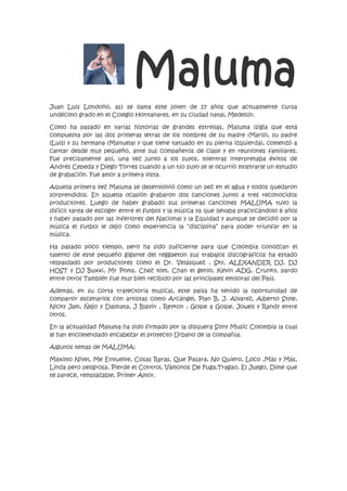Maluma biografia | PDF