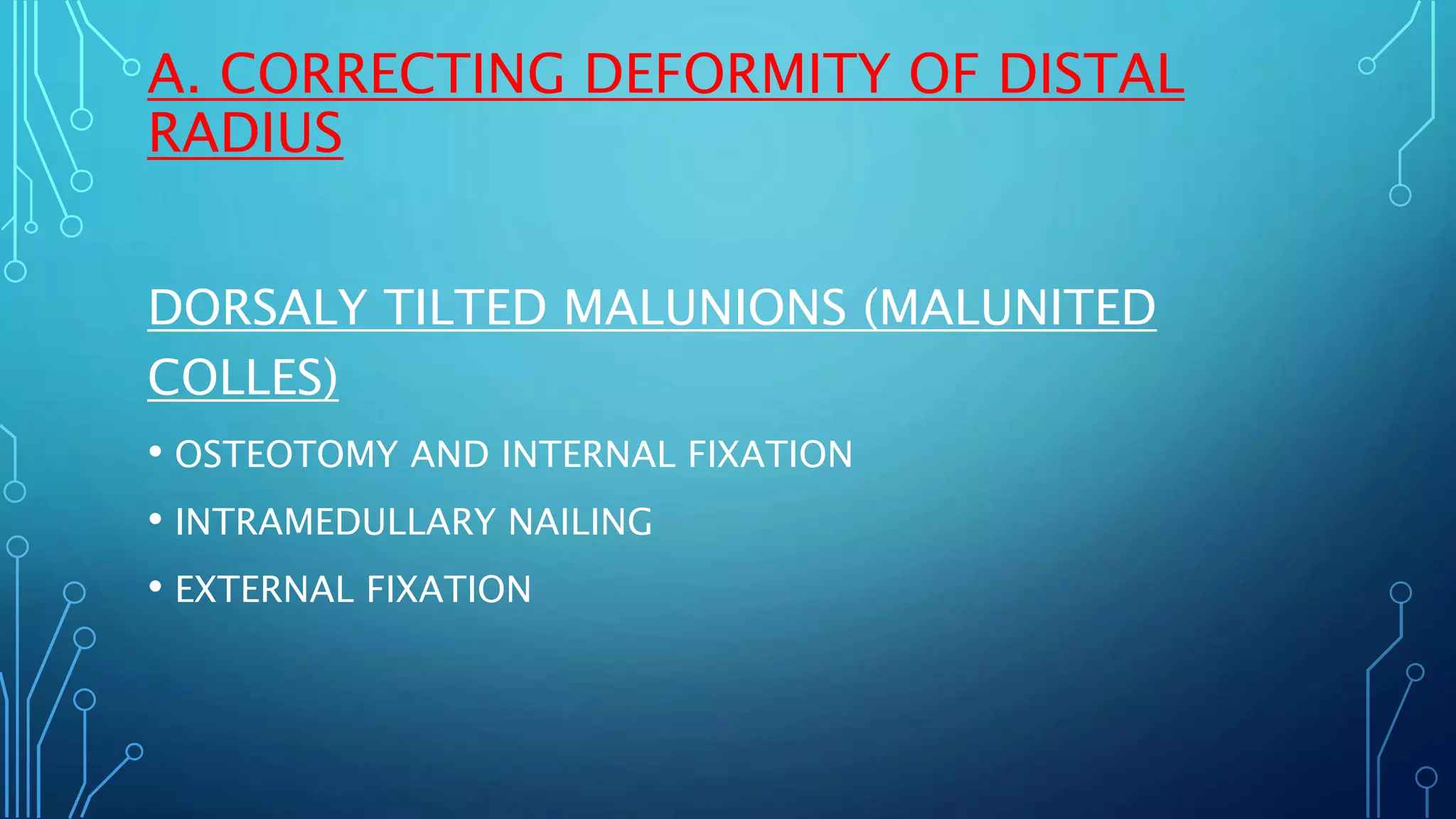 Malunited Distal End Radius Fractures | PPTX