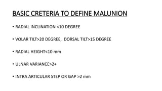 Malunited distal radius fracture | PPTX