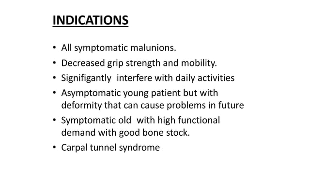 Malunited distal radius fracture | PPTX