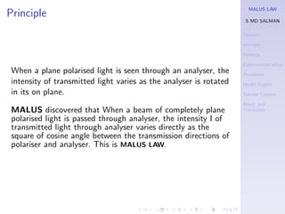 Malus law salman | PDF