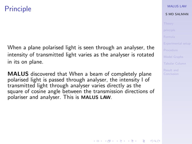 Malus law salman | PDF