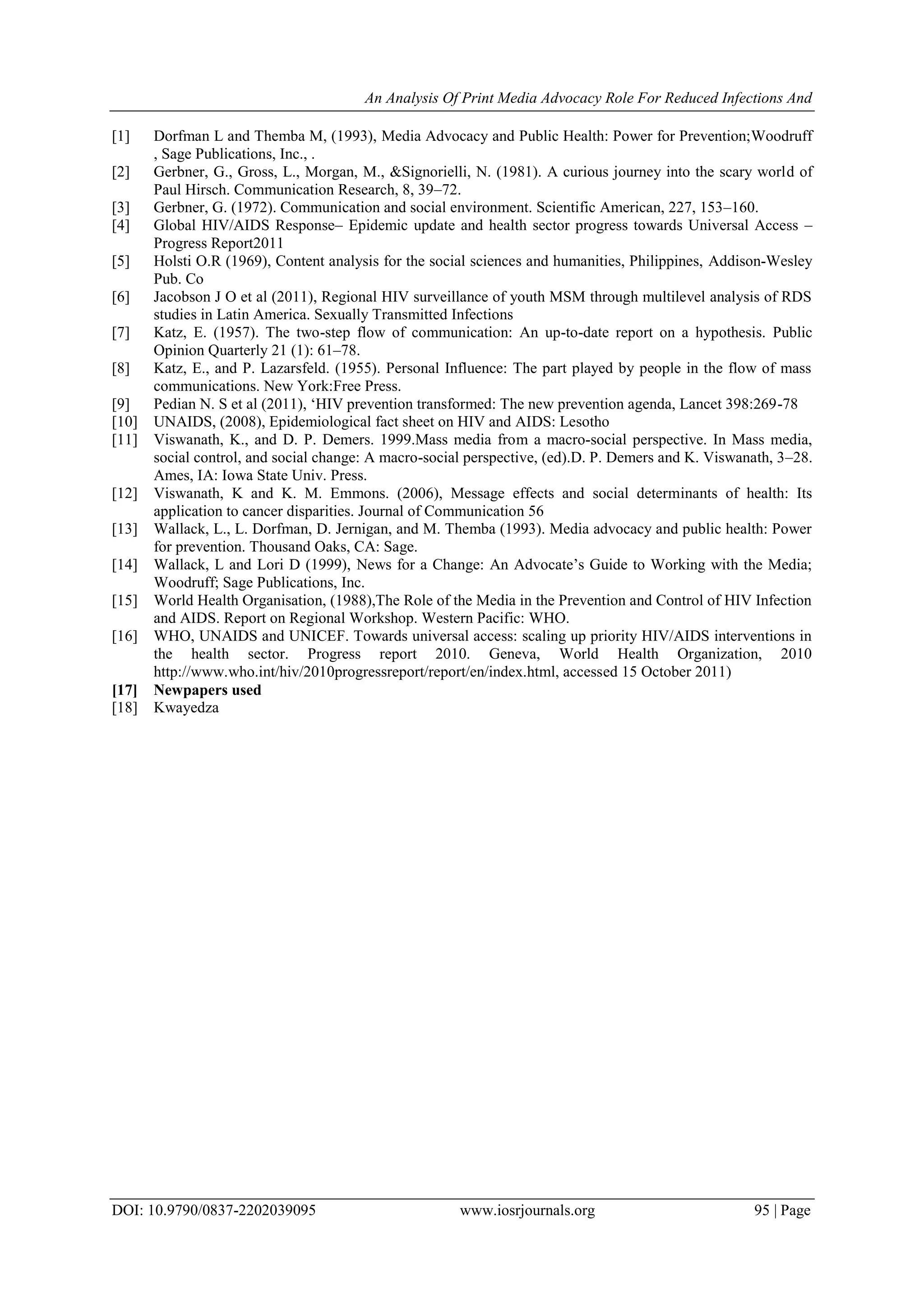 Print media advocacy role | PDF