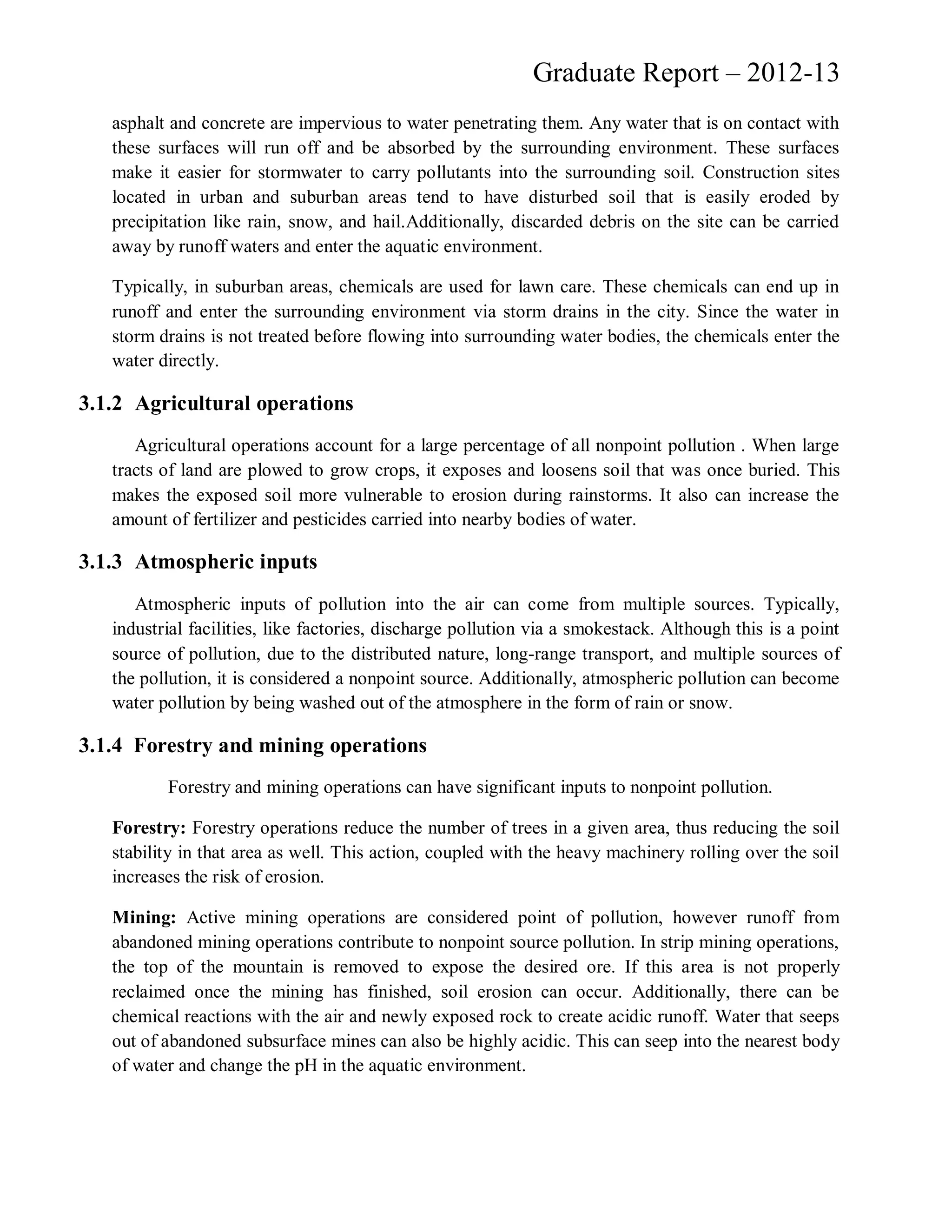 Non Point Pollution & Urban Planning Measures | PDF