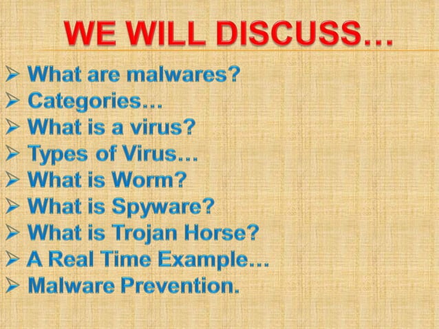 introduction to malwares,virus,trojan horse | PPS | Operating Systems ...