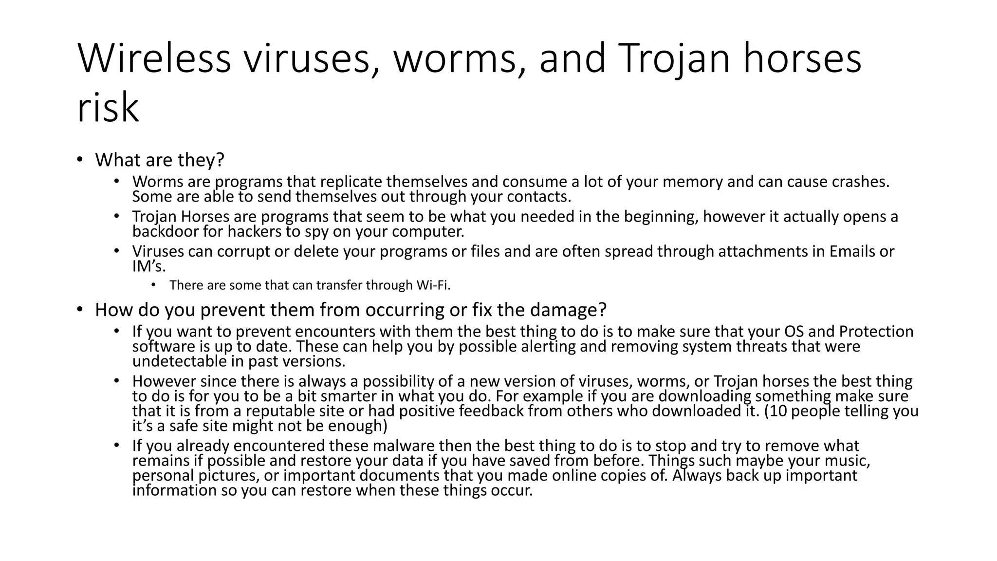 Malware | PPTX | Information and Network Security | Computing