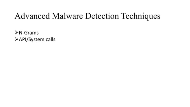 Malware Detection Using Data Mining Techniques | PPTX