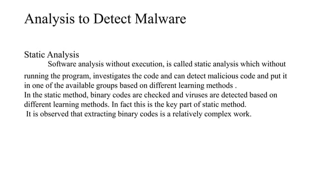 Malware Detection Using Data Mining Techniques | PPTX